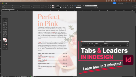 How to Use Tabs and Leaders in InDesign: A Complete Guide – uLearn